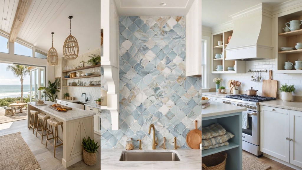 25 Beachy Backsplash Ideas for Coastal Kitchen Style - Simplify Kitchen Co